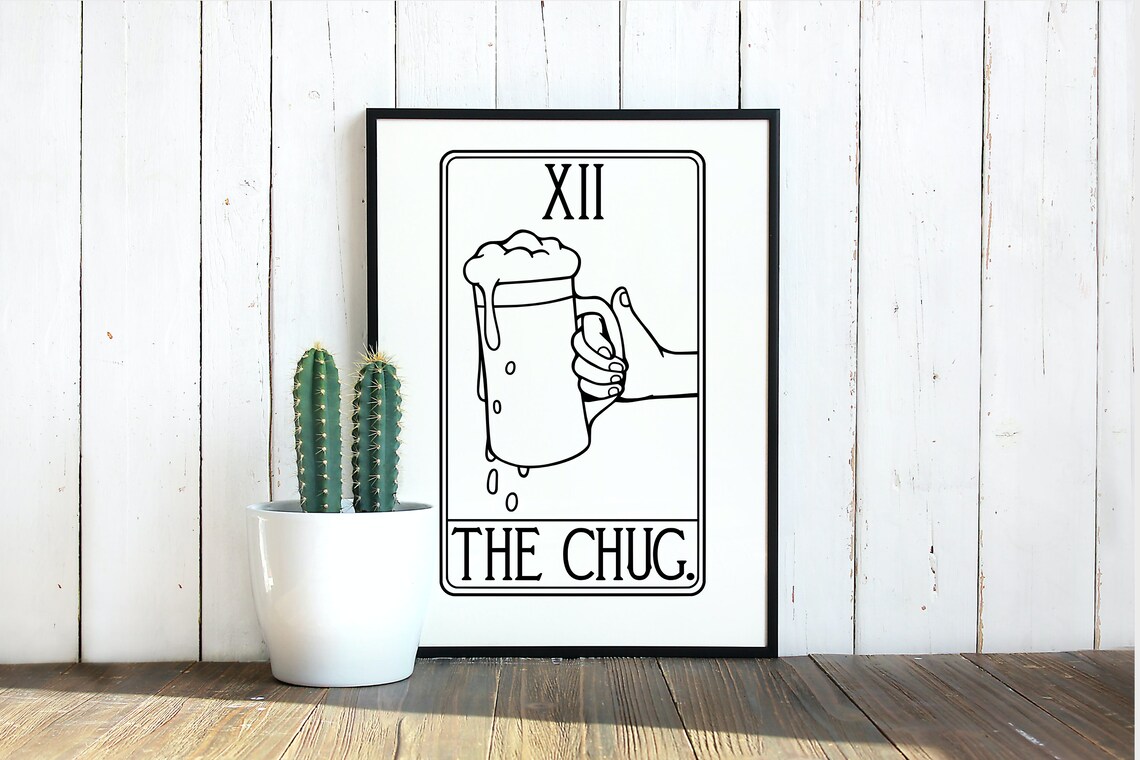 Beer SVG Cut File Brewing Craft Beer Chug Tarot Card Svg | Etsy