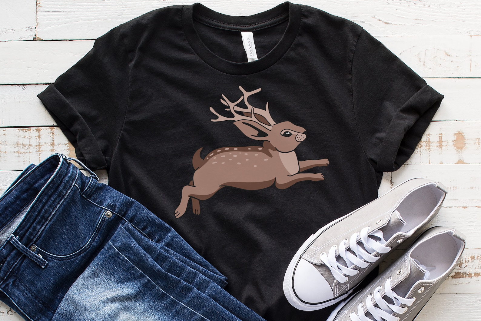 Jackalope SVG Cut File Antlers SVG Easter Bunny Rabbit - Etsy