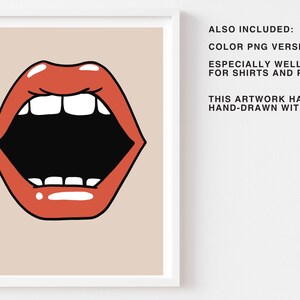 Mouth SVG Cut File - Open Lips Png Teeth Dentist Tongue (vinyl Decal ...