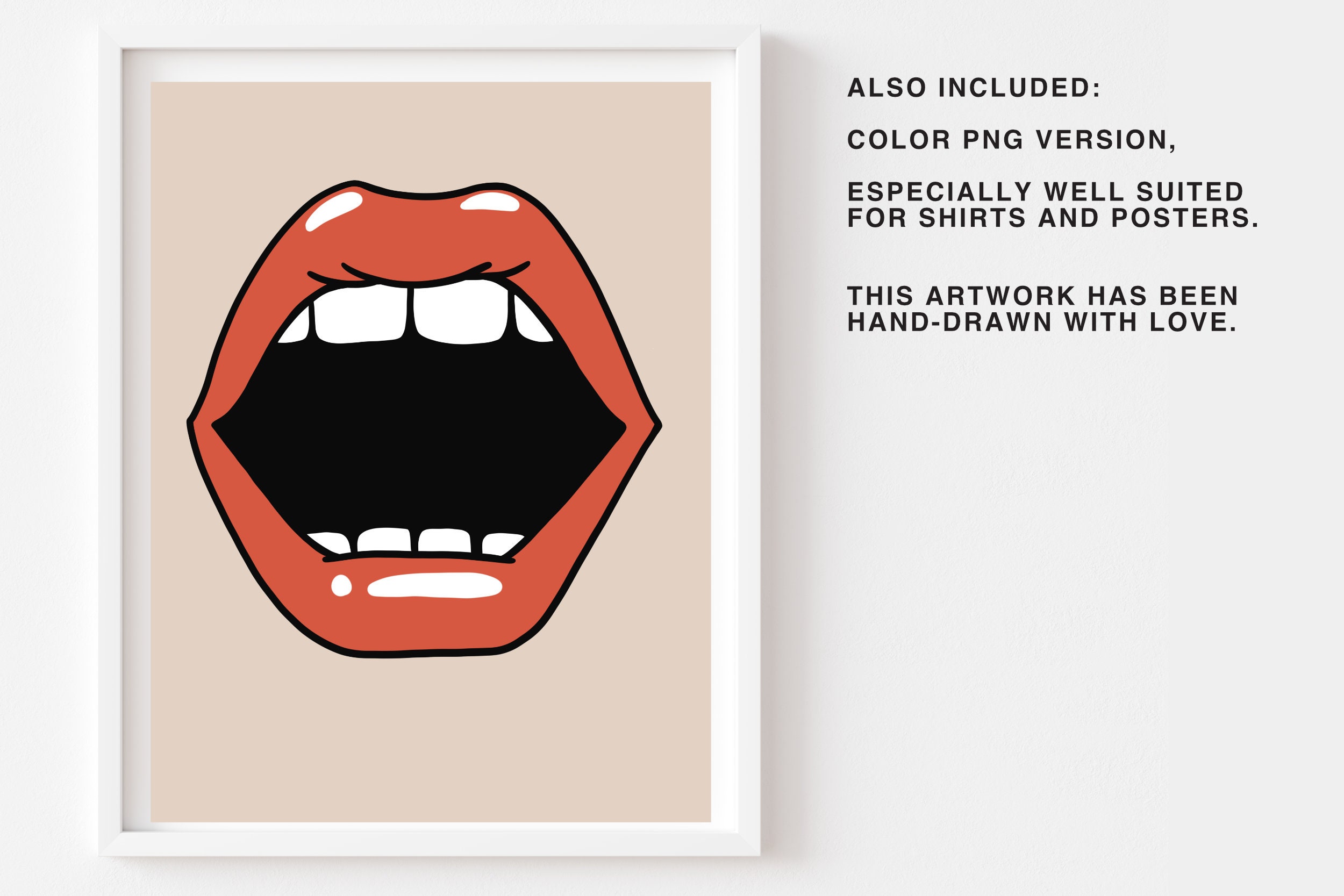 Mouth SVG Cut File - Open Lips Png Teeth Dentist Tongue (vinyl Decal ...