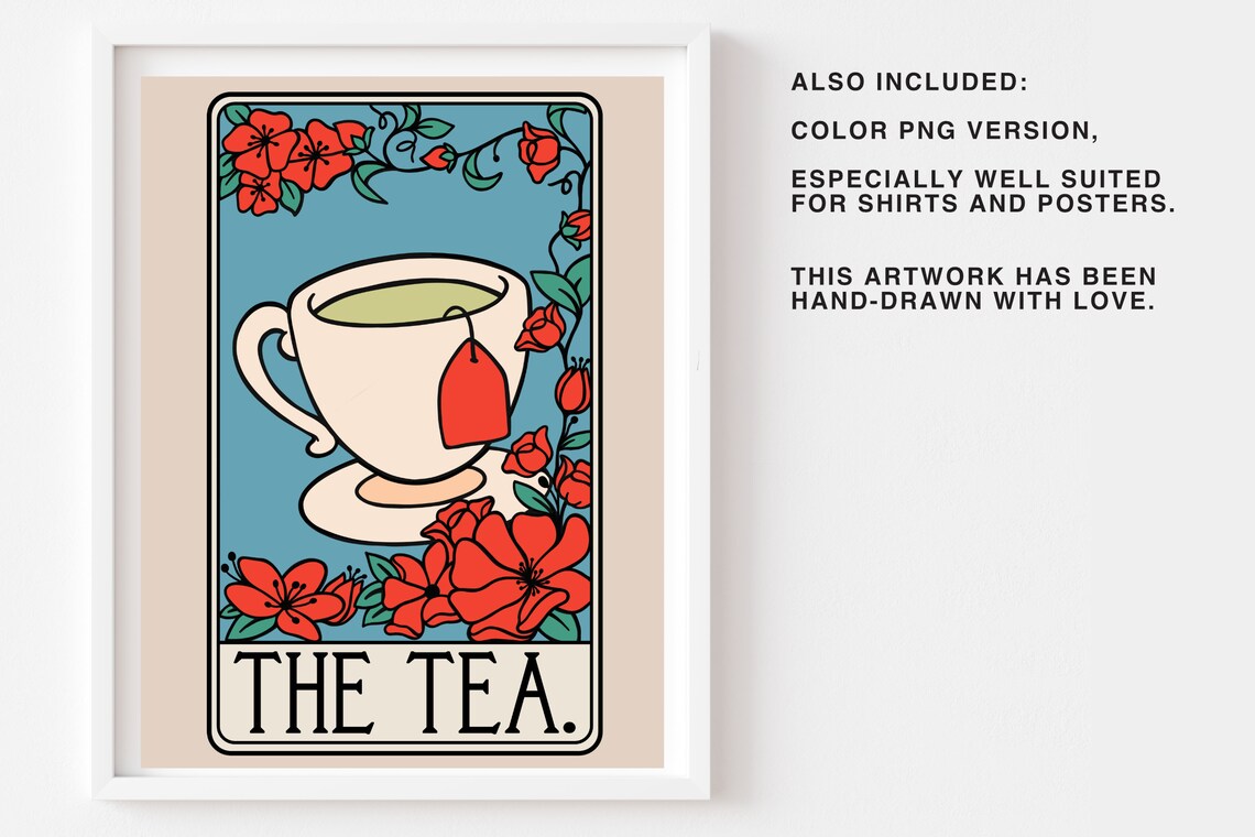 Tea SVG Tea Lover Svg Teacup Cup Mug Tarot Card Barista | Etsy