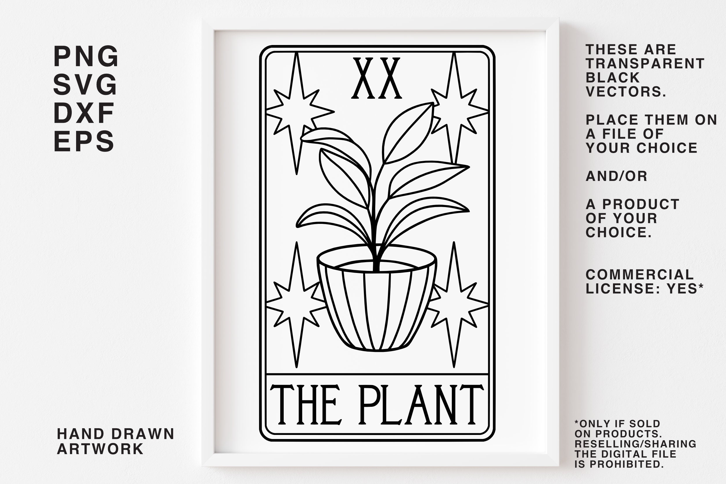 Plant SVG Tarot Card Nature Flower Gardening Boho - Etsy