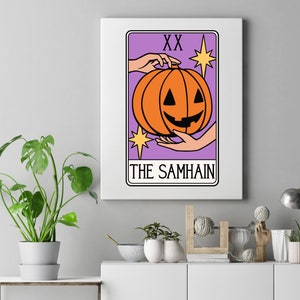 Samhain Svg Funny Halloween Tarot Card Witchy Celestial Boho Hippie ...