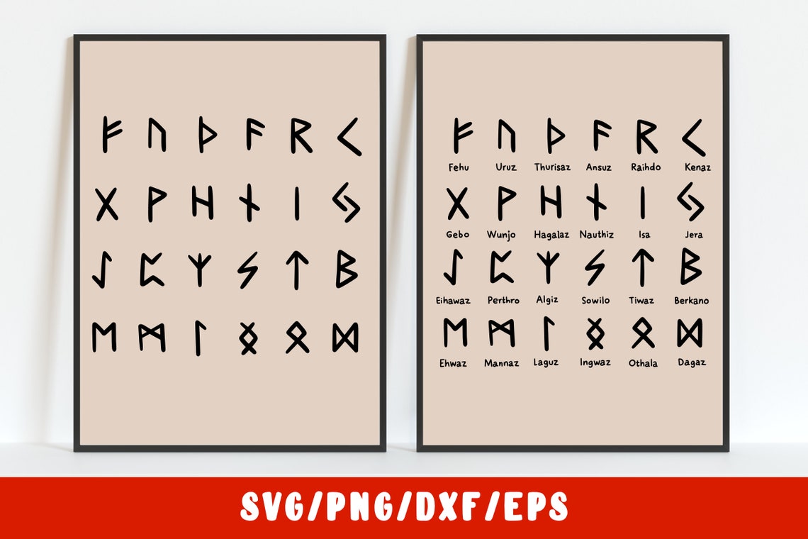 Runes SVG Artwork Viking Nordic Vegvisir Celtic Icelandic | Etsy