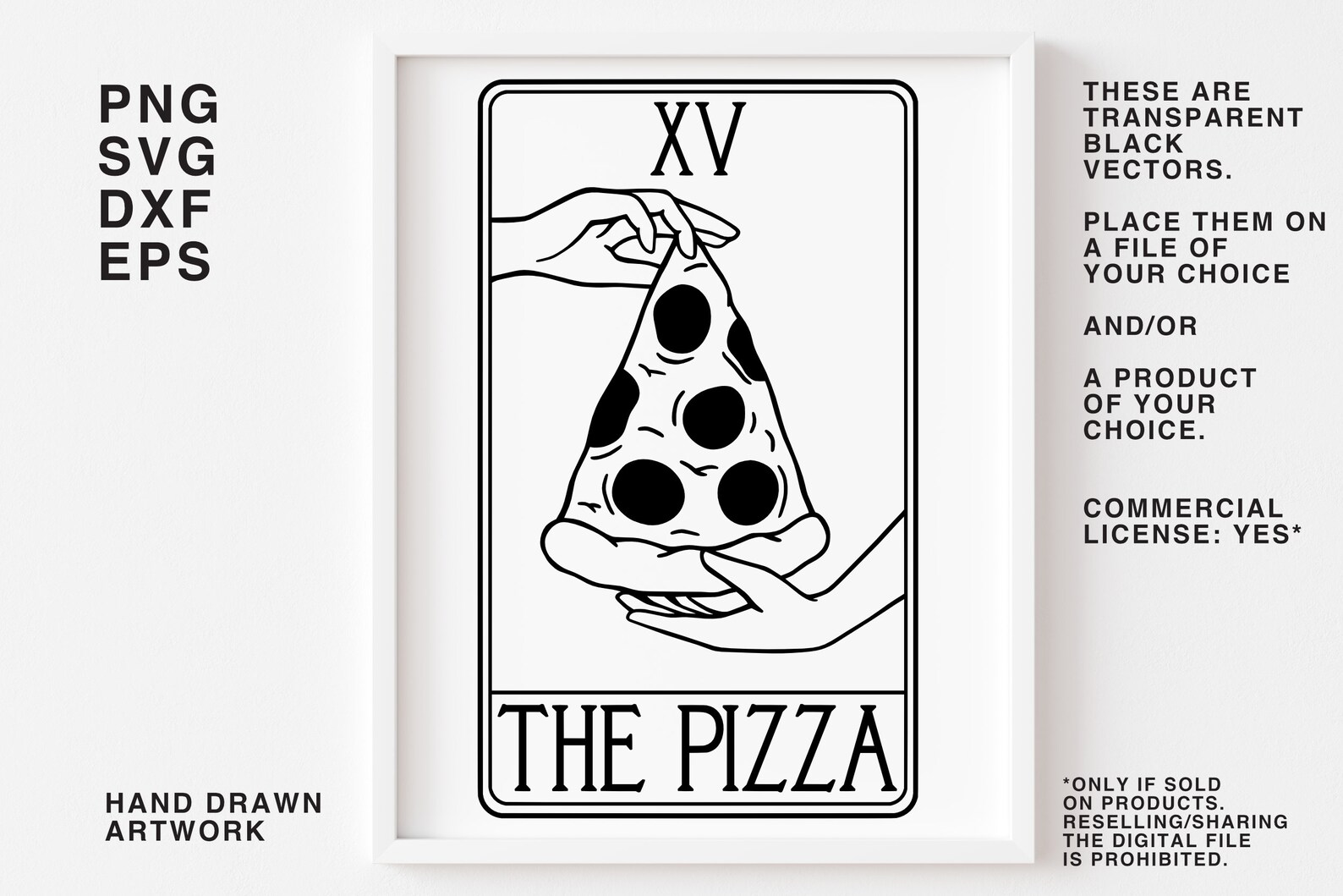 Pizza SVG - Tarot Card - Pizzeria - Italian Food Restaurant - Etsy