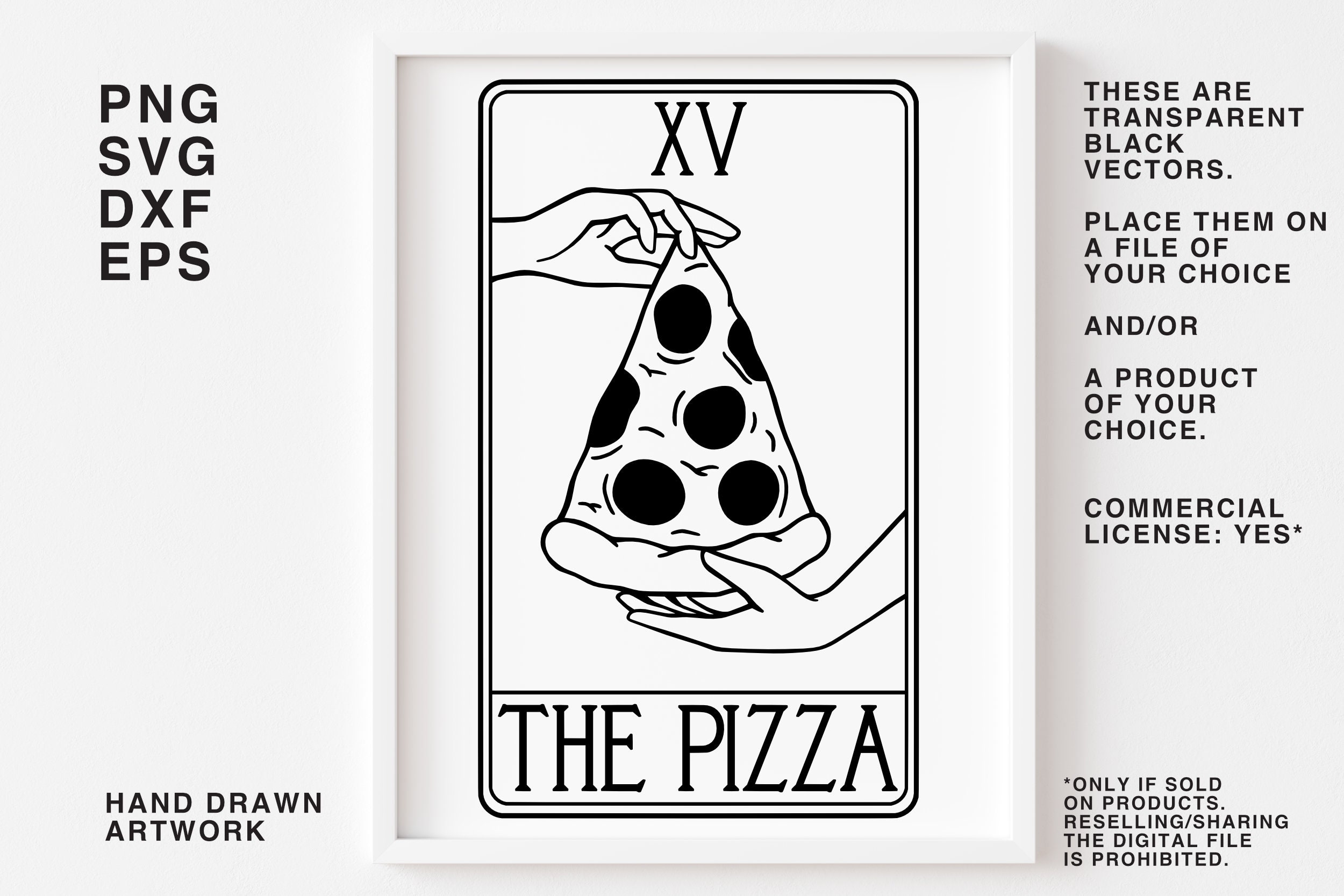Pizza SVG Tarot Card Pizzeria Italian Food Restaurant - Etsy