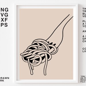 Pasta SVG Cut File - Food Restaurant Spaghetti Printable (vinyl Decal ...