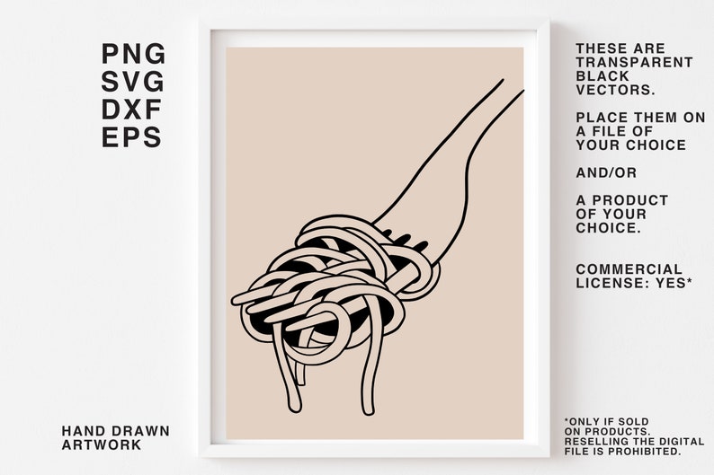 Pasta SVG Cut File Food Restaurant Spaghetti Printable - Etsy