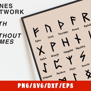 Runes SVG Artwork Viking Nordic Vegvisir Celtic Icelandic Clipart decal ...