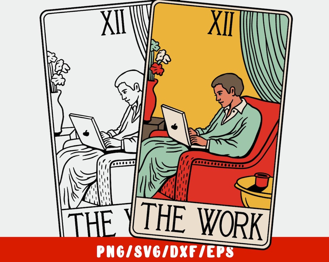 Work From Home SVG - Remote Work Svg - Laptop Tarot Card - Hustle Svg ...