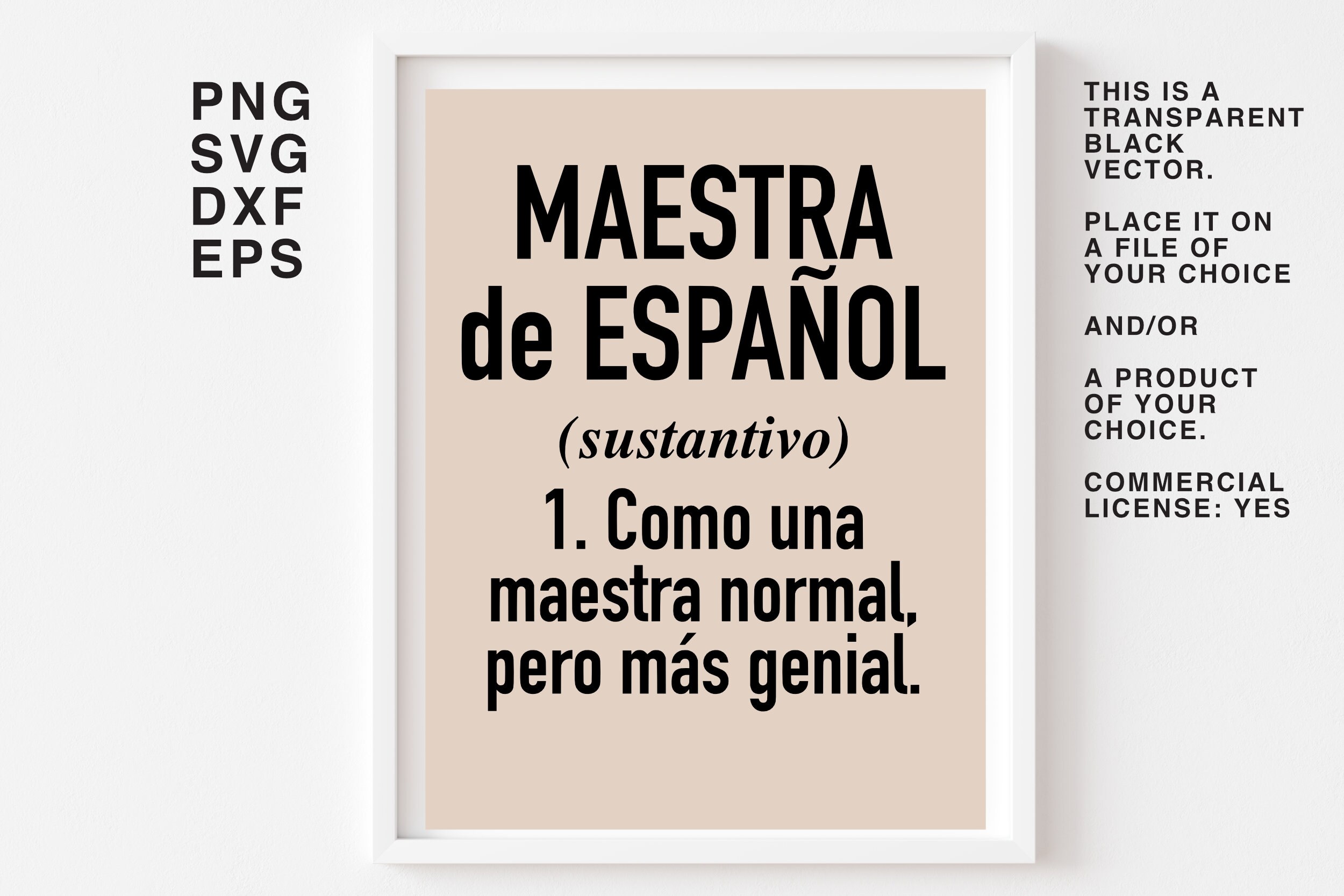 Spanish Teacher SVG Cut File Maestro Maestra De Espanol | Etsy