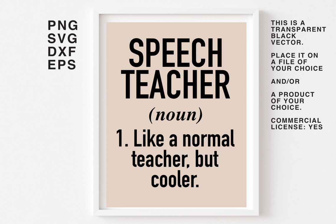 Speech Teacher SVG SLP Language Therapist Pathologist vinyl - Etsy UK