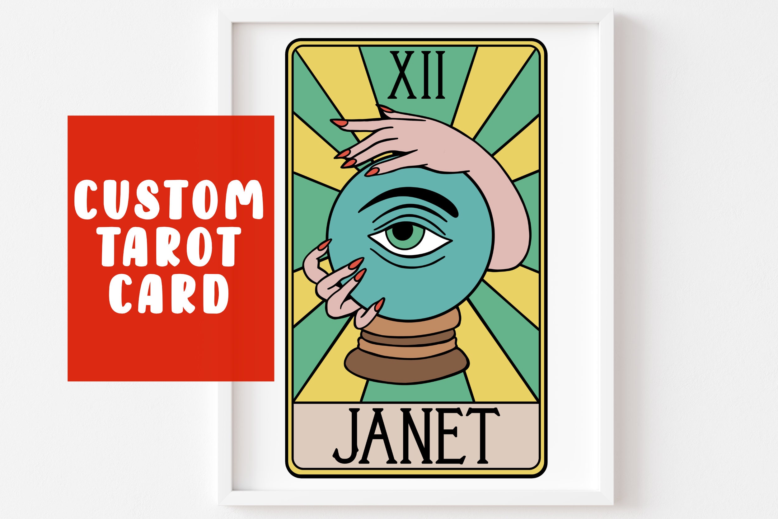 Custom SVG PNG Personalized Name Tarot Card Printable | Etsy