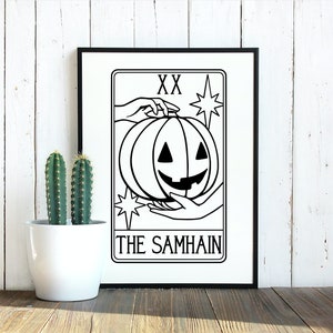 Samhain Svg Funny Halloween Tarot Card Witchy Celestial Boho Hippie ...