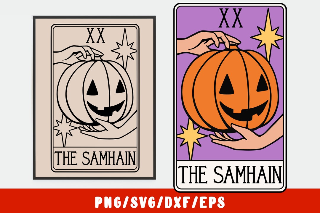 Samhain Svg Funny Halloween Tarot Card Witchy Celestial Boho Hippie ...