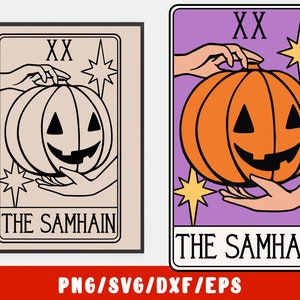 Samhain Svg Funny Halloween Tarot Card Witchy Celestial Boho Hippie ...