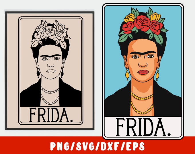 Frida Kahlo Color Svg , Frida Kahlo PNG , Download Digital Design ...