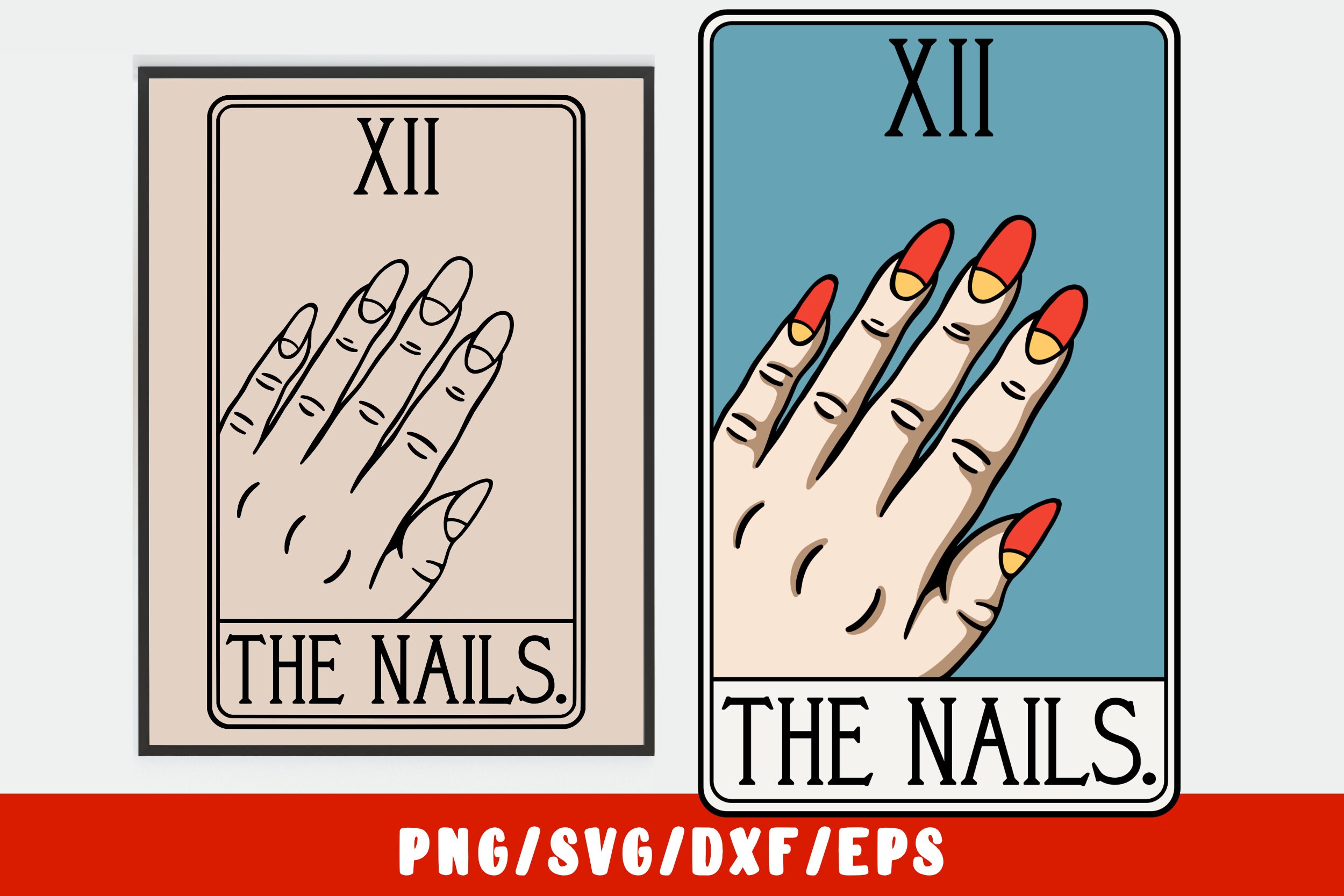 Manicure SVG PNG Nails Svg Nail Tech Nail Polish Tarot - Etsy