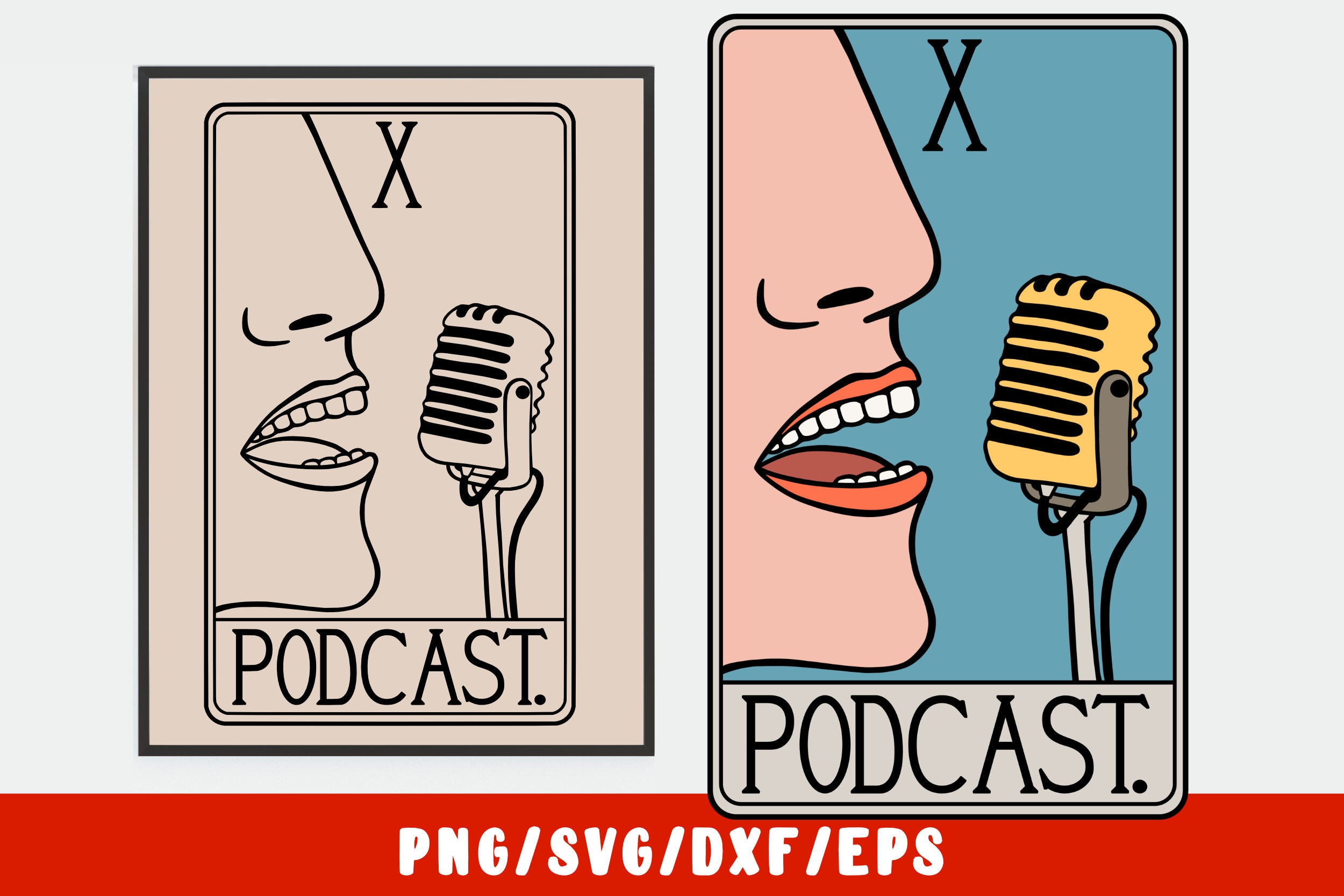 Podcast Svg Microphone SVG Musician Music Radio Host | Etsy