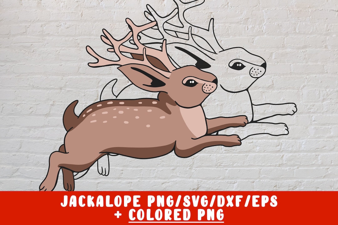 Jackalope SVG Cut File - Antlers SVG Easter Bunny Rabbit Printable ...