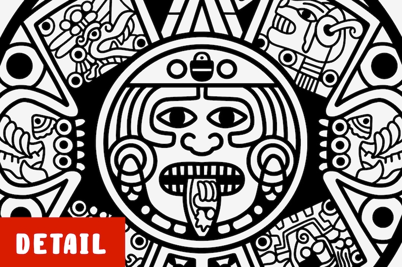 Aztec SVG Cut File Native American Mayan Printable vinyl | Etsy