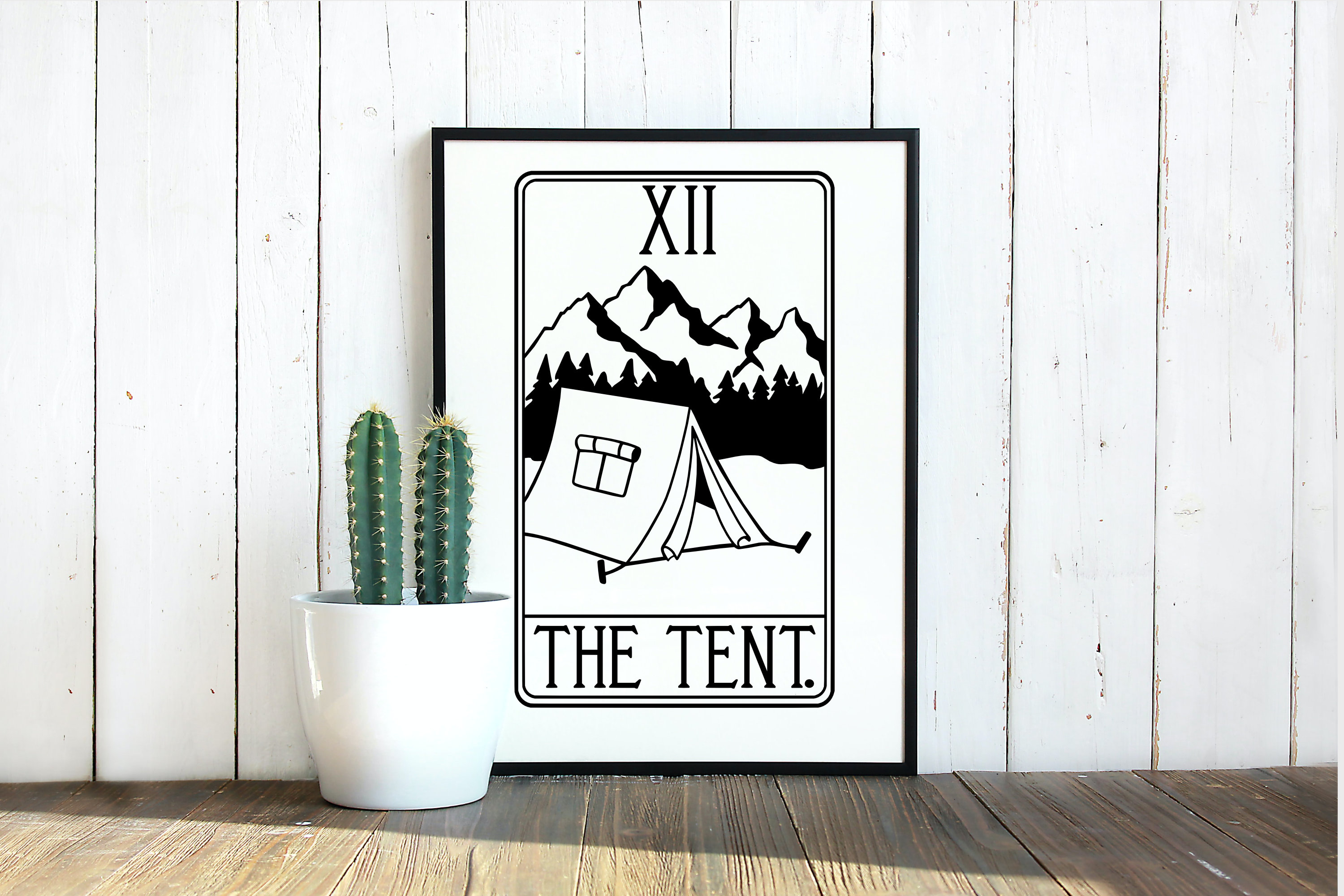 Camping SVG Tent Tarot Card Hiking Mountain Forest | Etsy