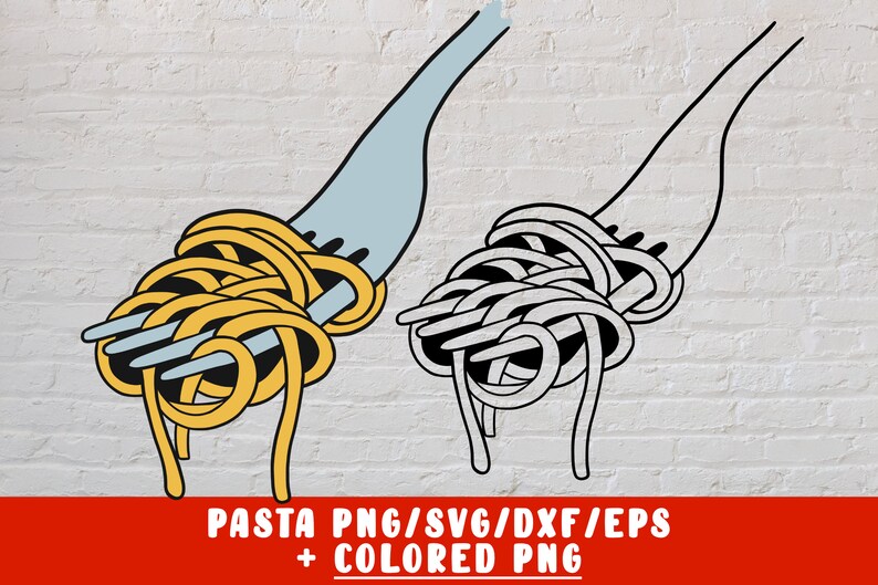 Pasta SVG Cut File Food Restaurant Spaghetti Printable - Etsy