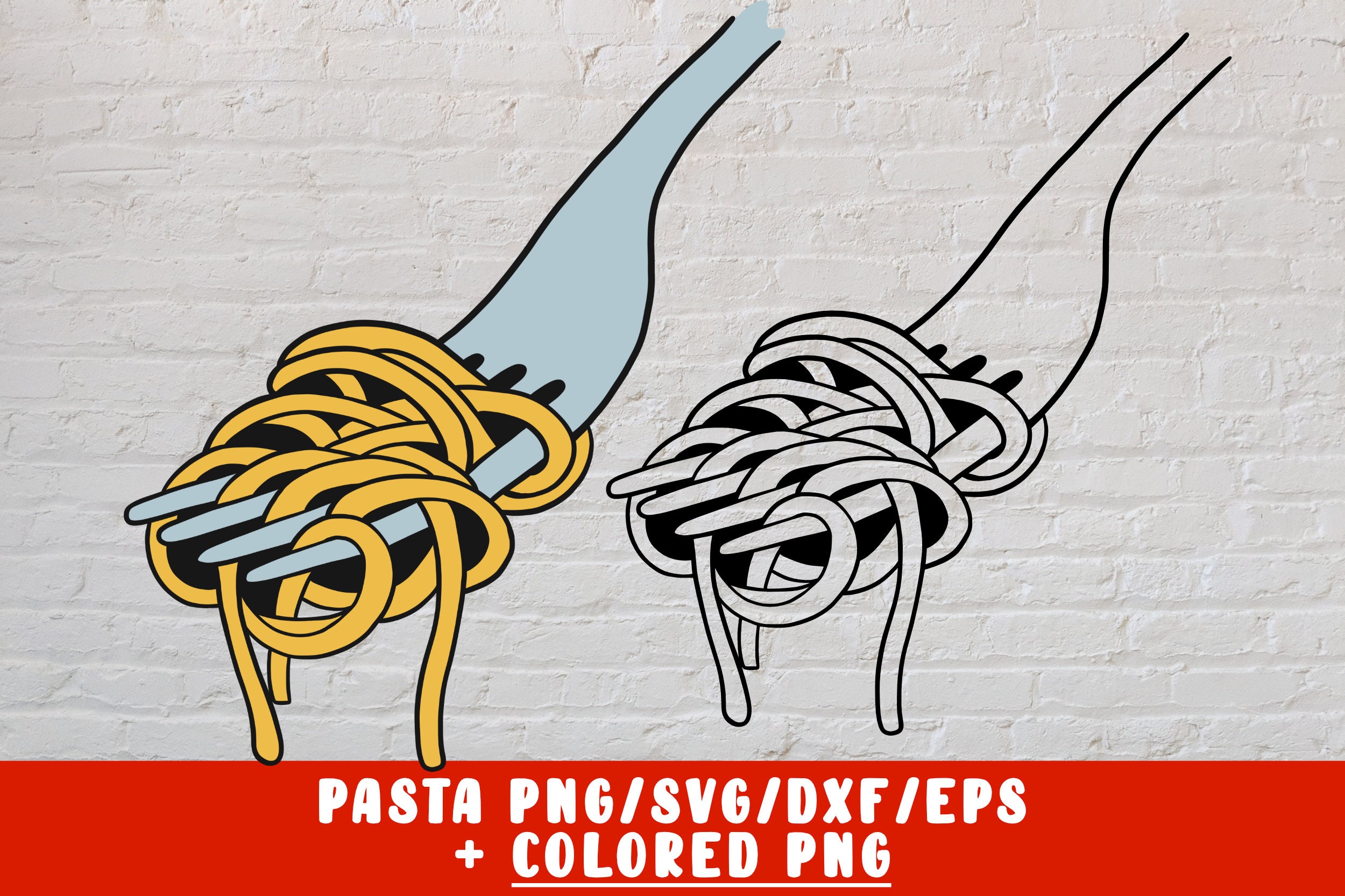 Pasta SVG Cut File Food Restaurant Spaghetti Printable - Etsy España