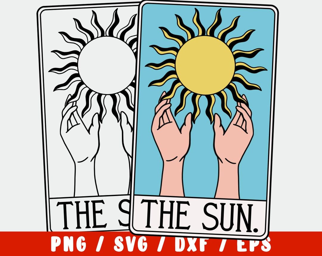 The Sun Tarot SVG PNG - the Sun Card - Mystical Divination Design - New ...