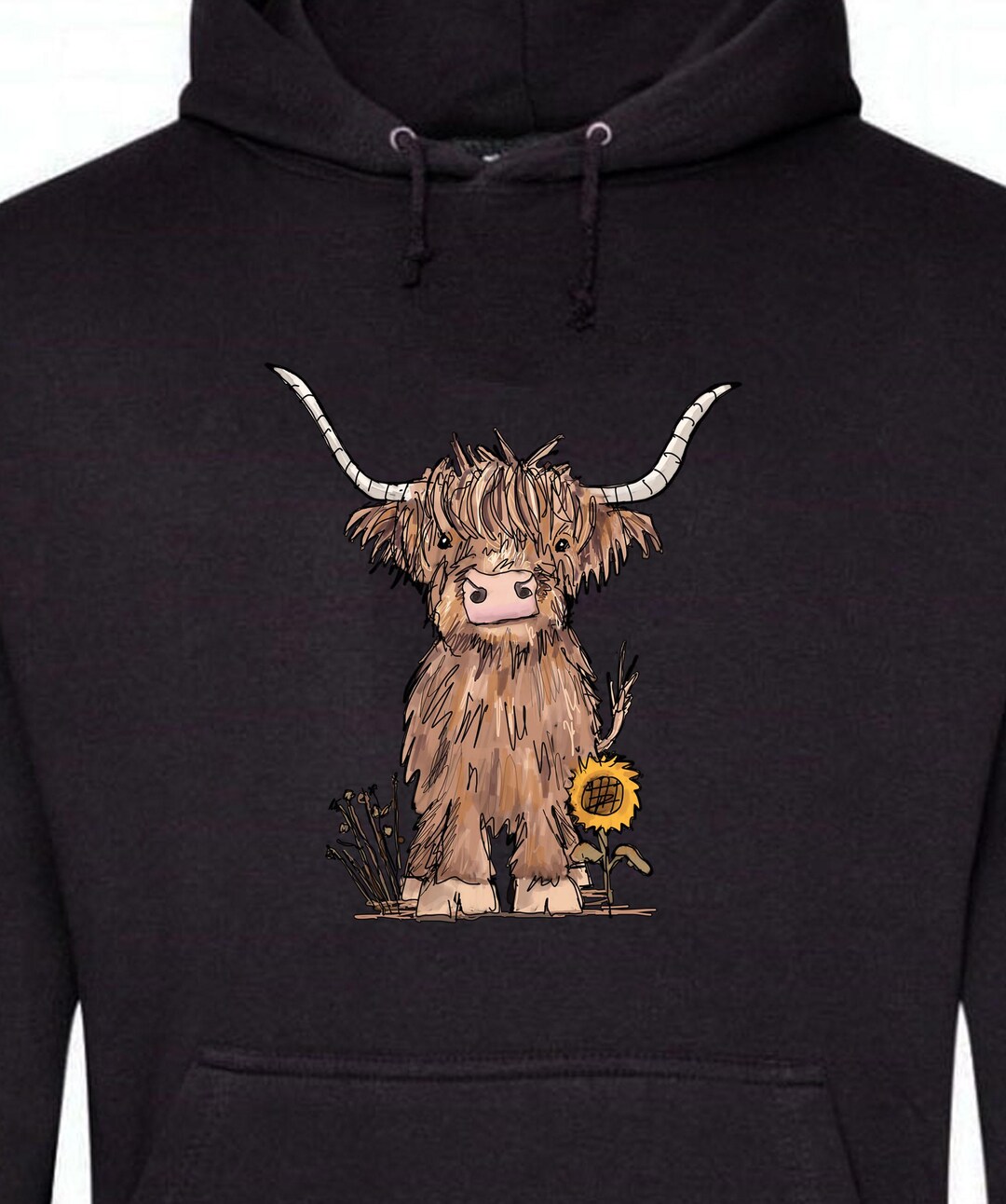 Highland Cow Hoodie Colour Cute Cow Hoody Unisex Hoodie - Etsy UK
