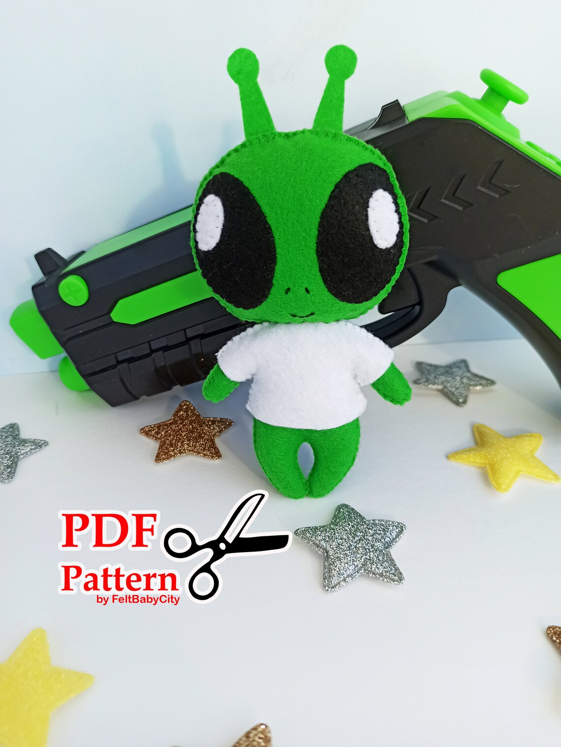 Cute felt baby alien toy Sewing PDF pattern Monster toys | Etsy