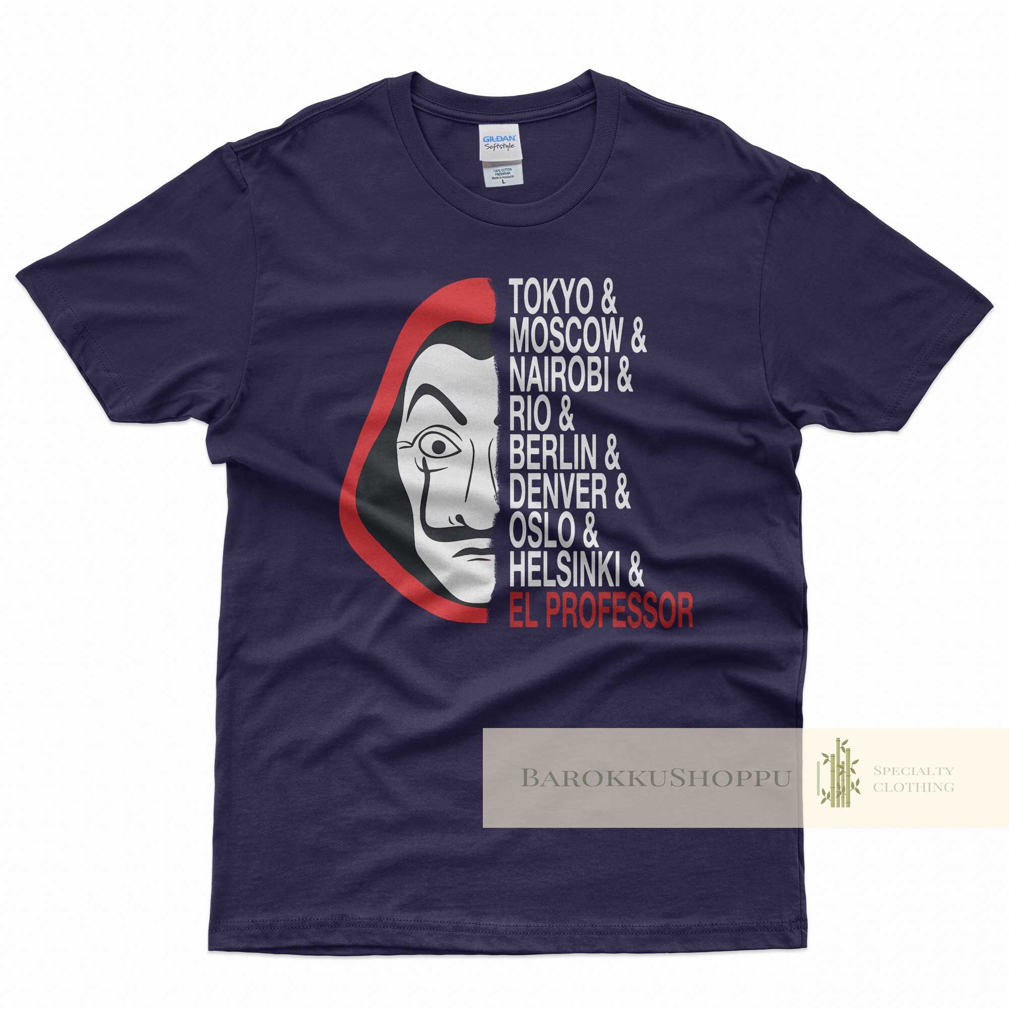 Money Heist Shirt Money Heist Mask T-shirt El the Profesor - Etsy