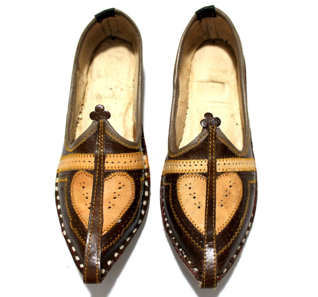 Men's Leather Mojari Shoes: Indian Wedding Jutti - Etsy UK