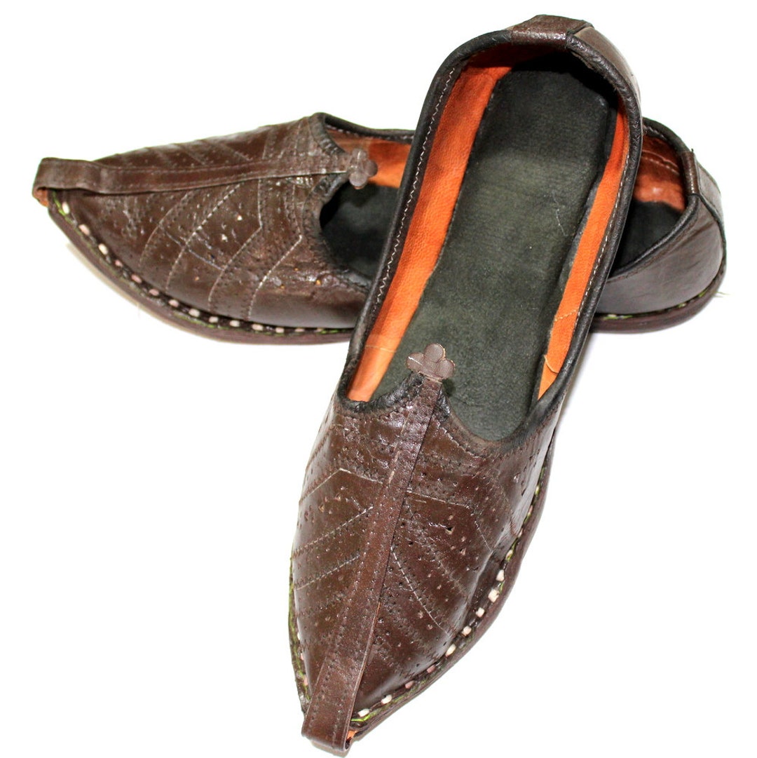 Men's Leather Mojari Shoes: Indian Wedding Jutti - Etsy