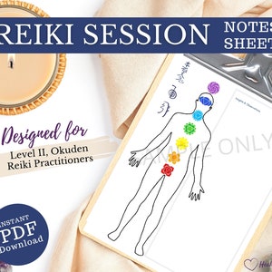 Reiki Session Notes Sheet: Level 2 Practitioner Template (PDF) - Etsy