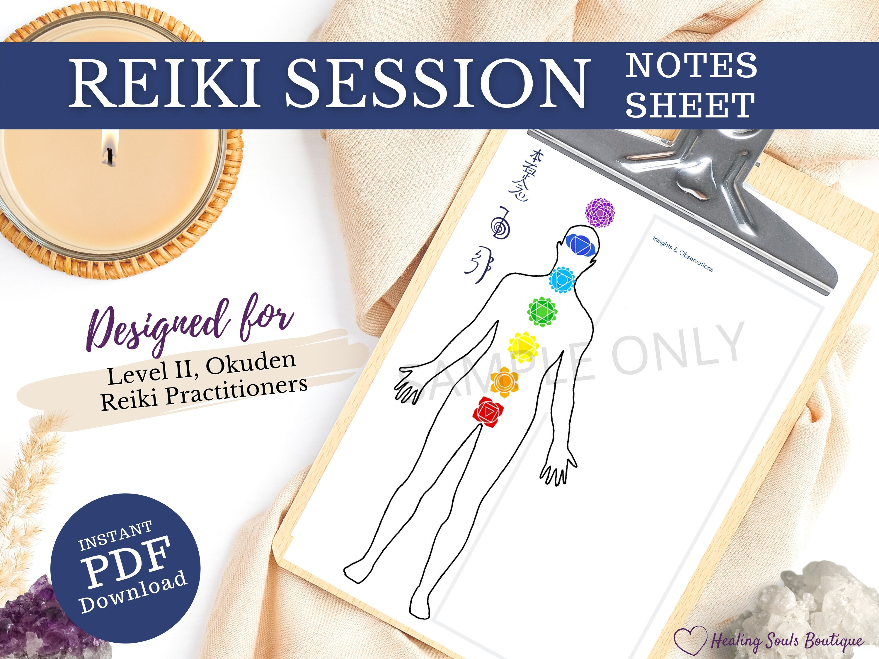 Reiki Session Notes Sheet: Level 2 Practitioner Template (PDF) - Etsy