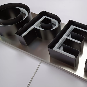 Custom Open Face Channel Letter Signs, 3D LED Letters for Wall Decor ...
