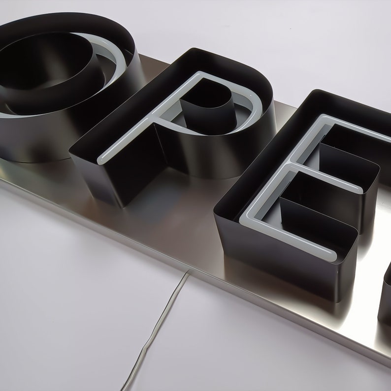 Custom 3D Metal Channel Letter Signs, LED Letters for Wall Decor, Neon ...