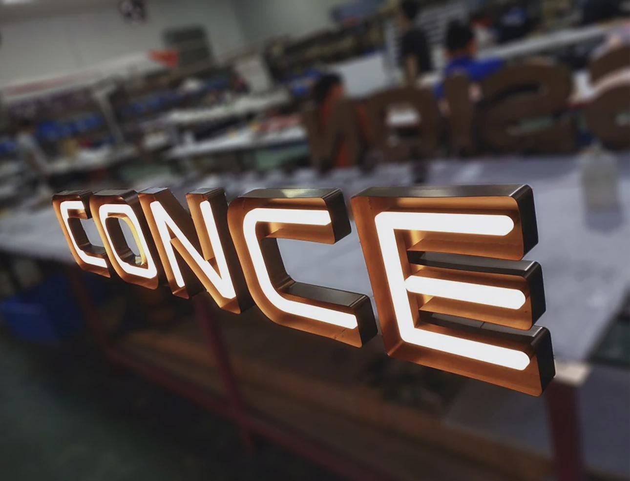 Business Sign Metal Open Face Channel Letters, Building Wall Outdoor ...