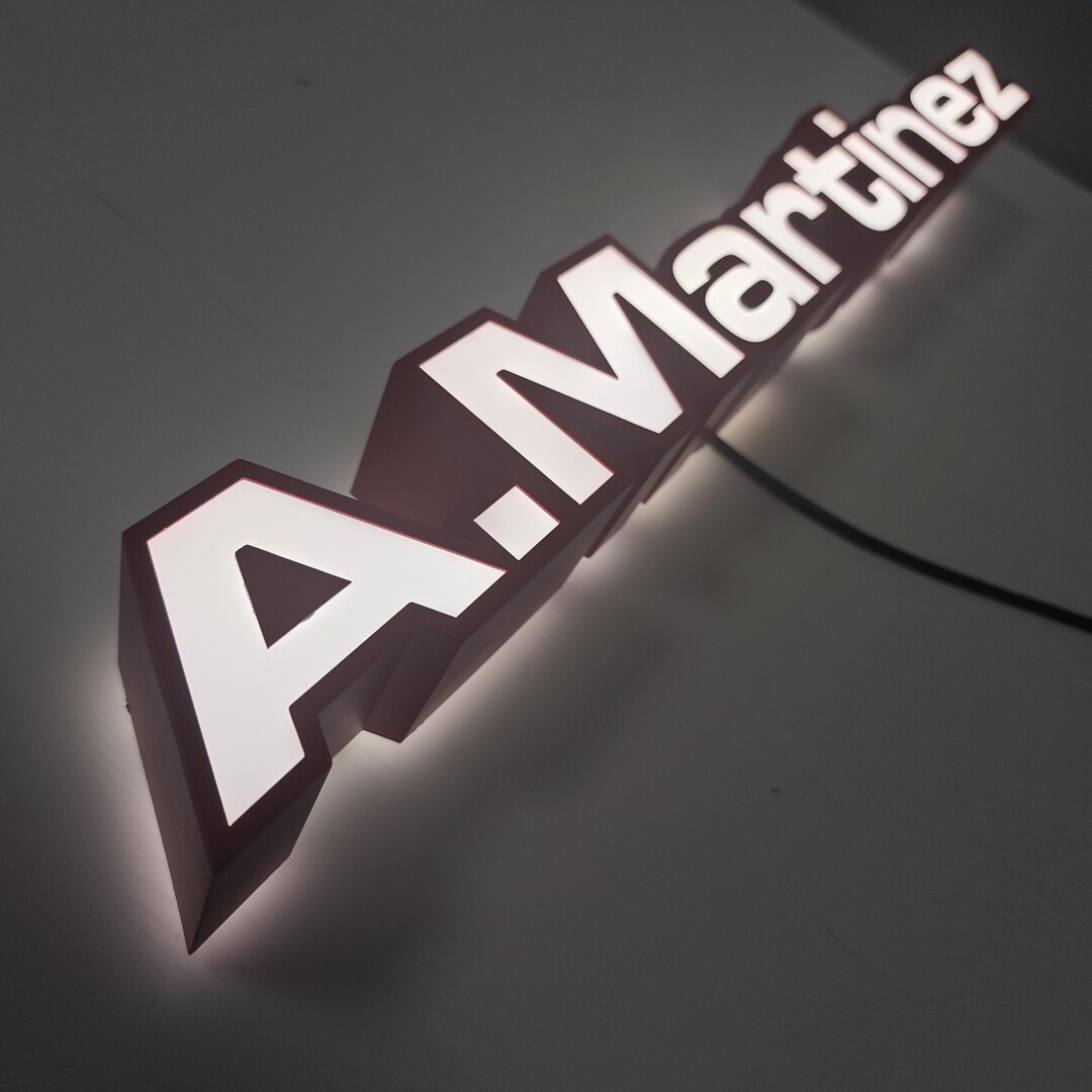 3D Metal Sign LED Front Lit Channel Letters, Office Sign, Neon Channel ...