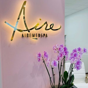 3D Metal Laser Cut Out Sign, Business Logo Illuminated Sign, Company ...