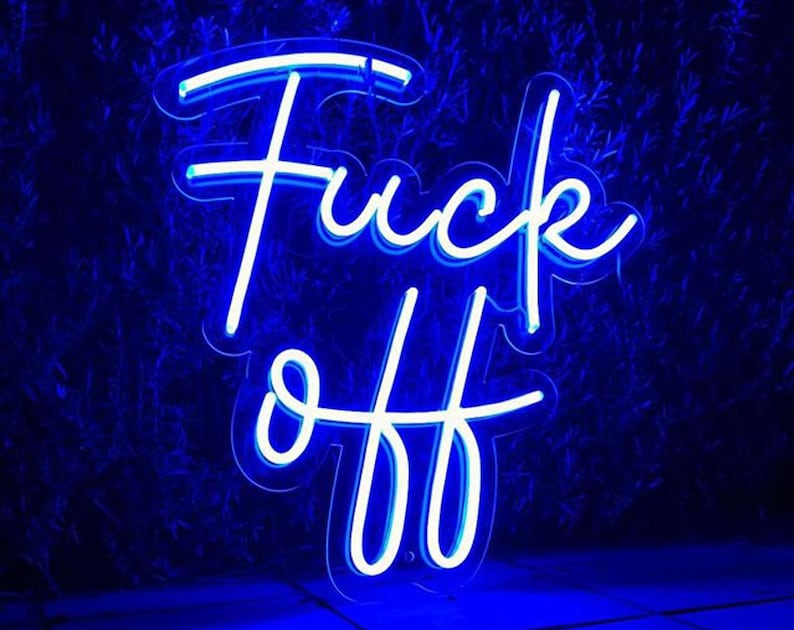 Fuck Off Neon Sign Text Led Neon Lights Room Bar Home Etsy