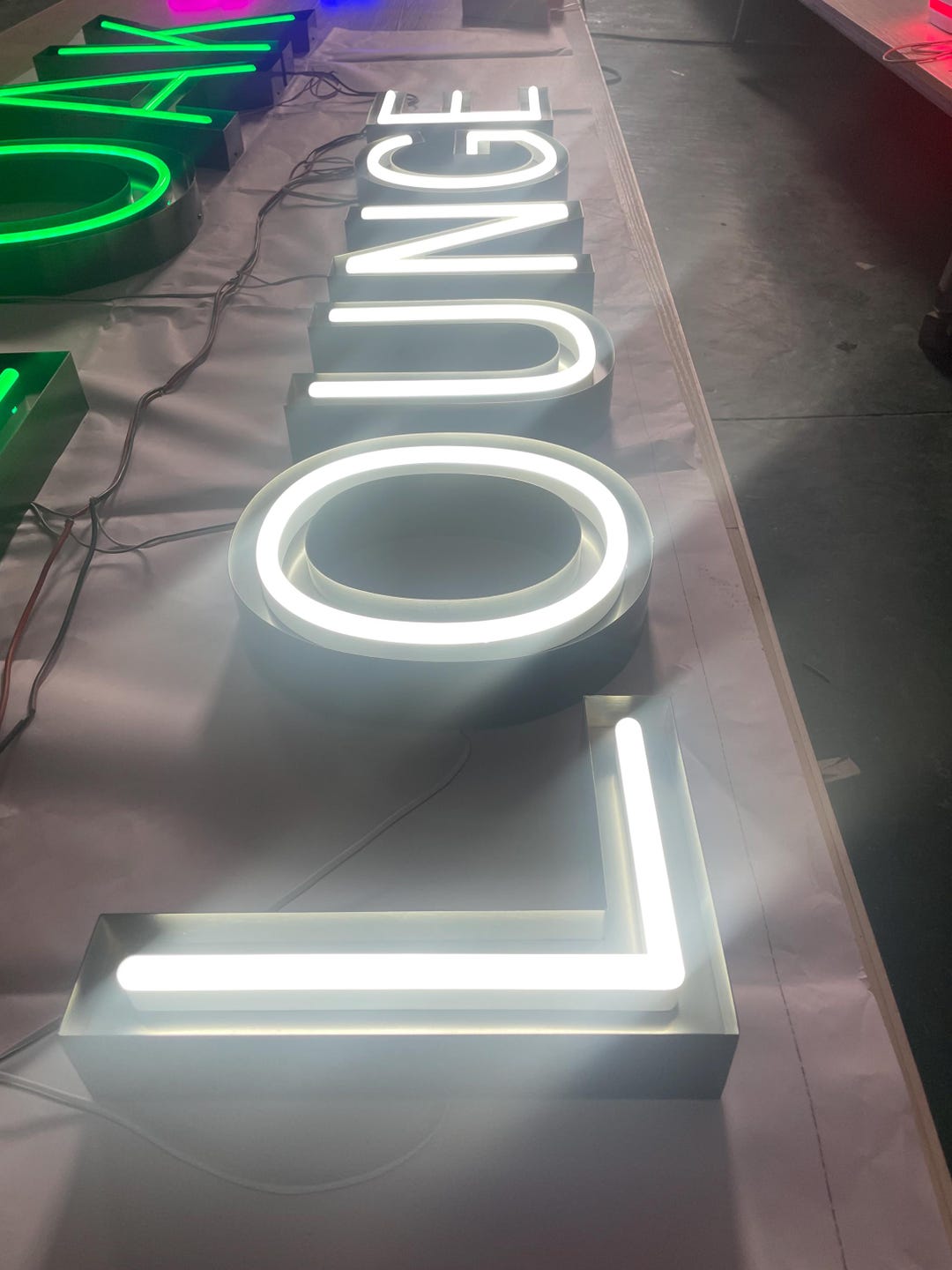 3D Metal Open Face Channel Letter Signs, Custom LED Neon Letters for ...