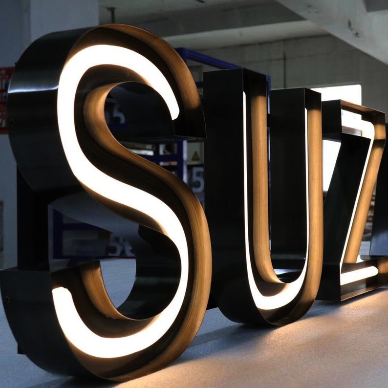 Custom 3D Metal Channel Letter Signs, LED Letters for Wall Decor, Neon ...