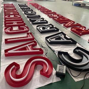 Custom 3D Metal Channel Letter Signs, LED Letters for Wall Decor, Neon ...