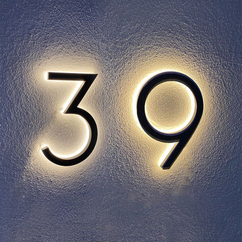 Back Lit House Number Signs - Etsy UK