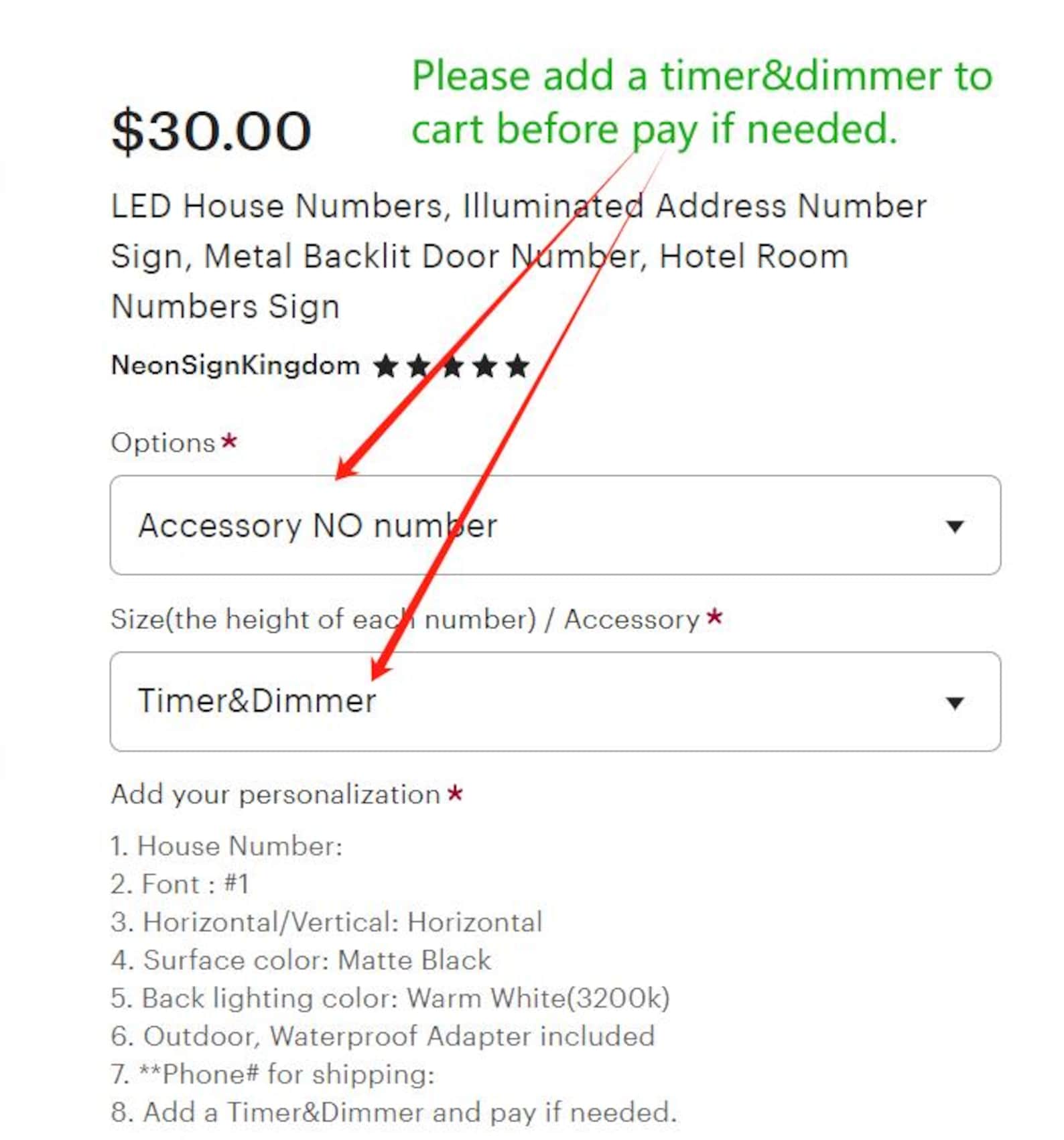 LED House Numbers, Illuminated Address Number Sign, Metal Backlit Door ...