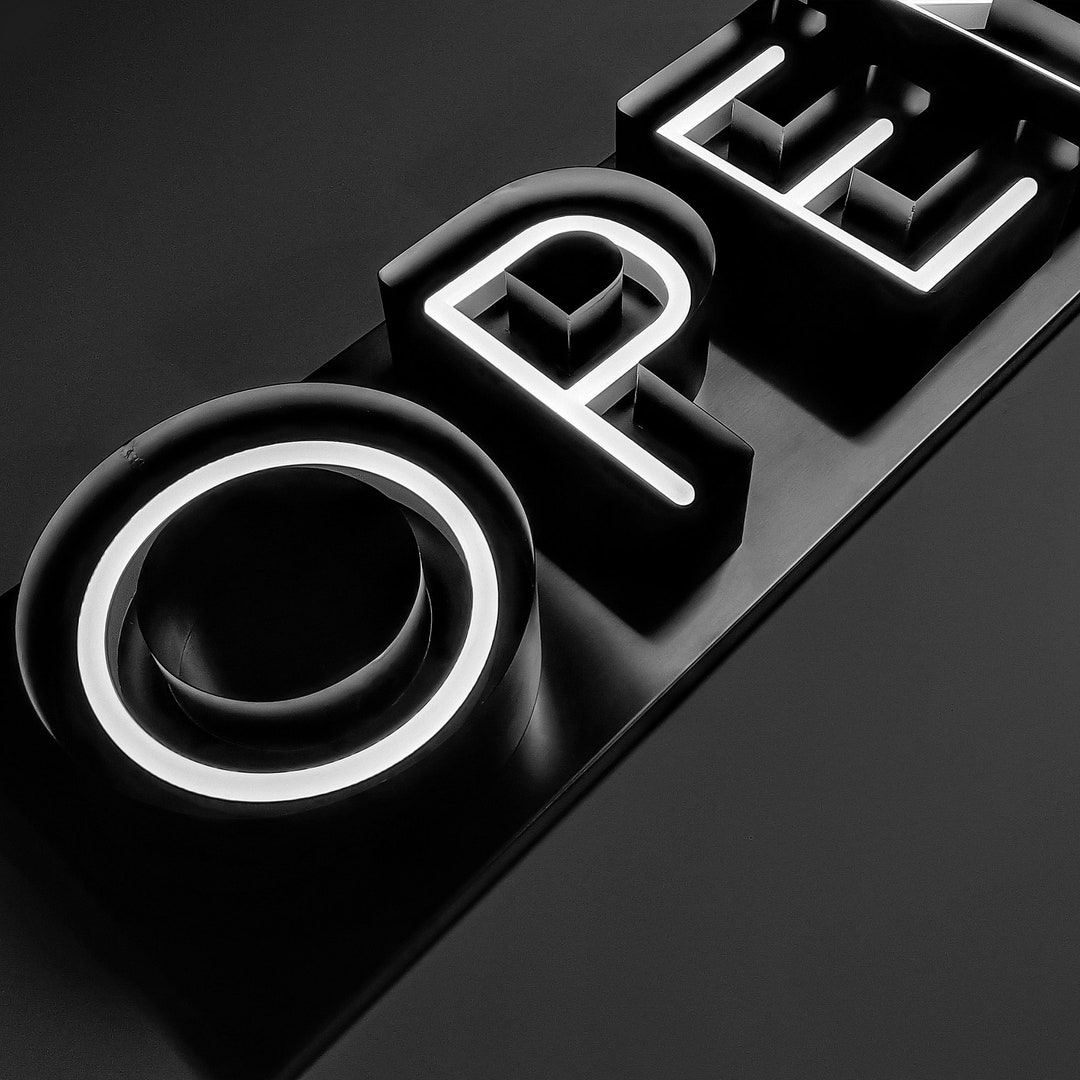 Custom 3D Metal Channel Letter Signs, Illuminated LED Business Sign ...