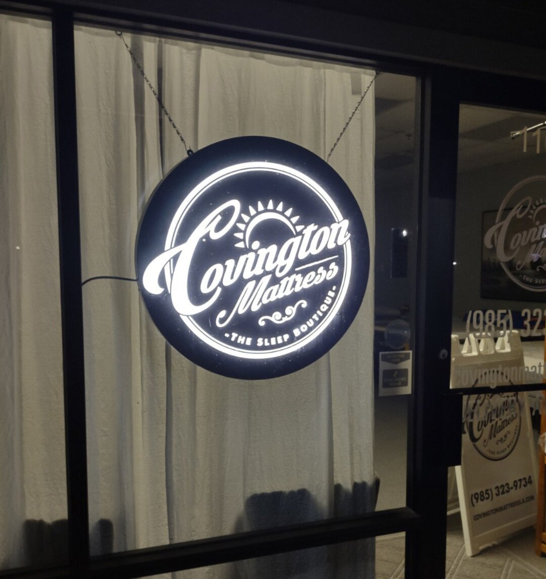 Backlit Custom Logo Sign, Metal Laser Cut Company Name Sign, LED ...