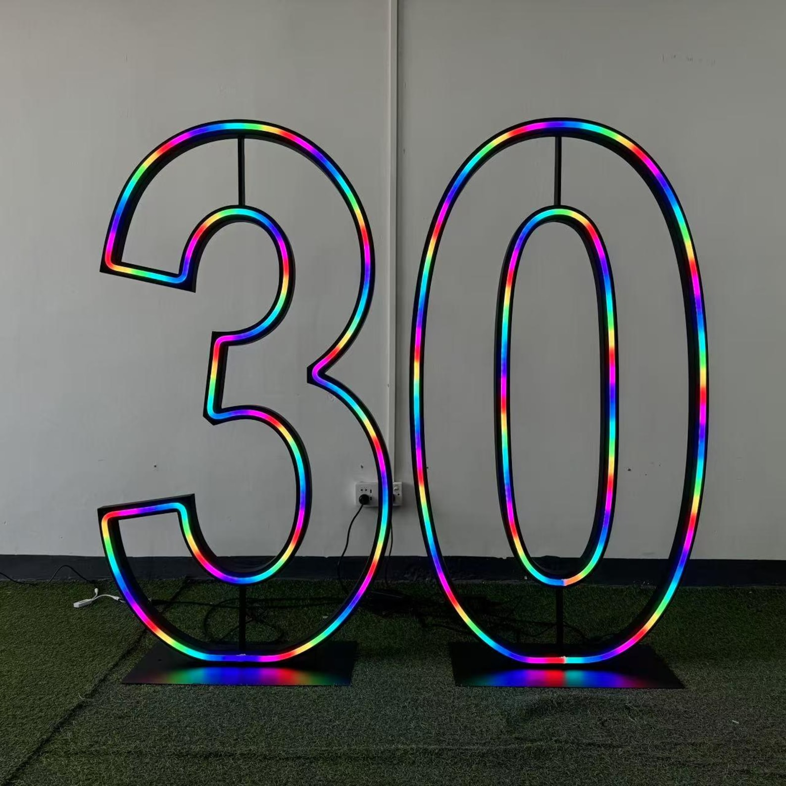 LED Neon Giant Numbers Marquee Letters Large Light up Sign Anniversary ...